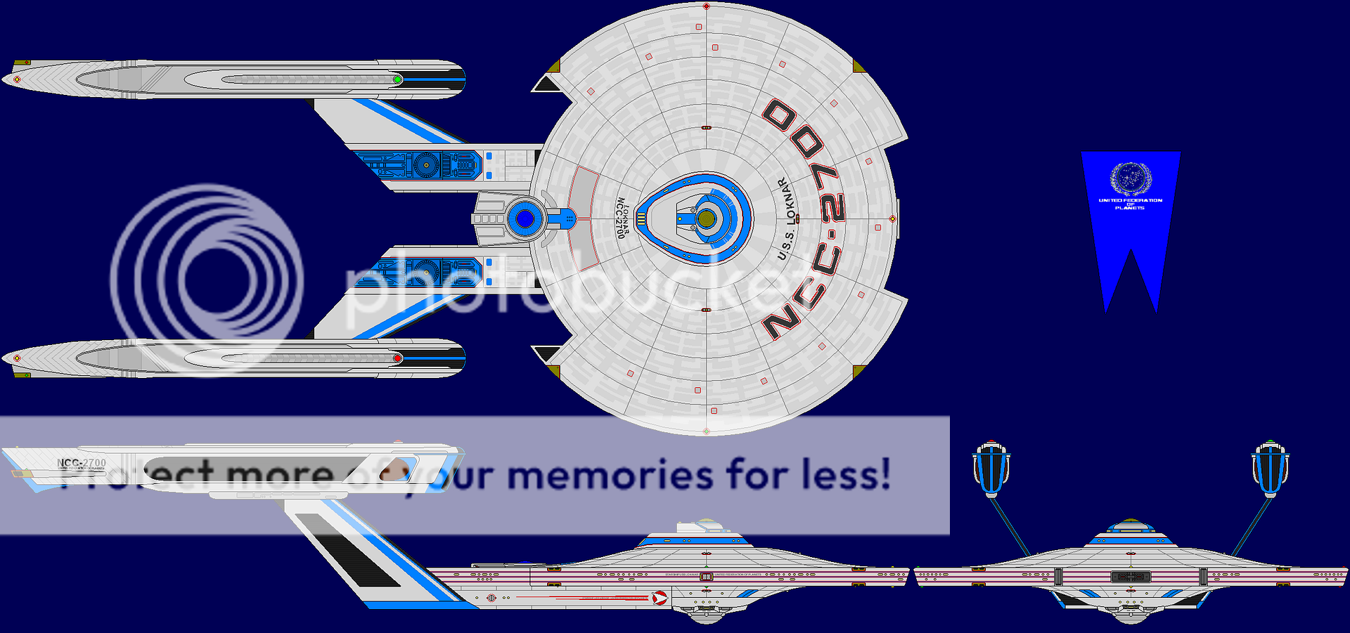 USS Kentucky 1/350 Star Trek Loknar Class Frigate - International Scale ...